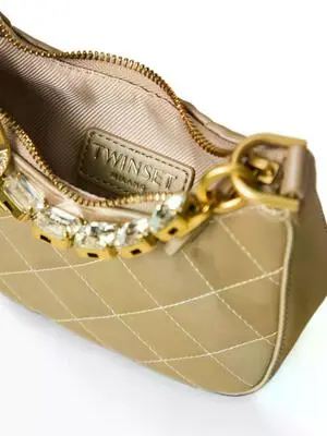 TWINSET Quilted Crystal-embellished Tote Bag