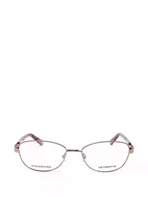 LIZ CLAIBORNE Oval-frame Glasses - Pink
