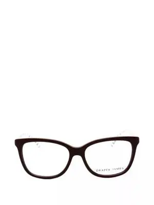 DRAPER JAMES Stripe-print Cat-eye Glasses - White