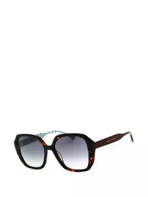 Tommy Hilfiger Tortoiseshell-effect Geometric-frame Sunglasses