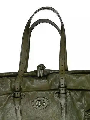 Gucci 2016-2026 Tonal Double G Drawstring Tote Bag