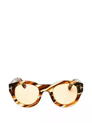 TOM FORD Round-frame Sunglasses - Brown