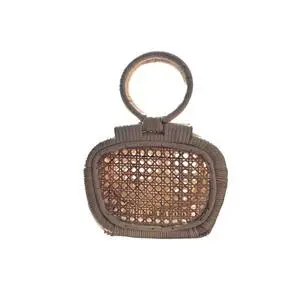 OHSUN Meera Mini Rattan Bucket Bag - Yellow