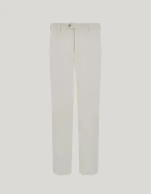 Canali Cotton And Cashmere Gabardine Regular-fit Chinos - White
