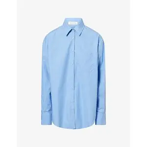 THE FRANKIE SHOP Lui Relaxed-fit Cotton Shirt - Blue