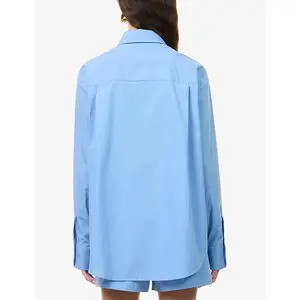 THE FRANKIE SHOP Lui Relaxed-fit Cotton Shirt - Blue