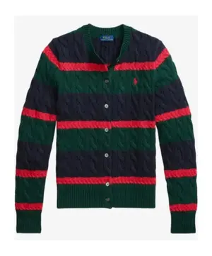 Polo Ralph Lauren Striped Cable-knit Cardigan