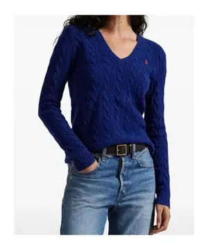 Polo Ralph Lauren Kimberly Cable-knit V-neck Sweater