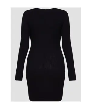 Moschino Long-sleeve Ribbed-knit Dress