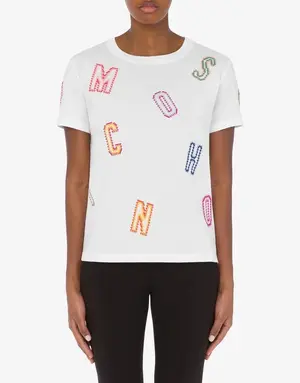 Moschino Embroidered Cotton T-shirt