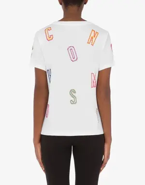 Moschino Embroidered Cotton T-shirt