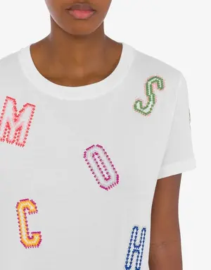 Moschino Embroidered Cotton T-shirt