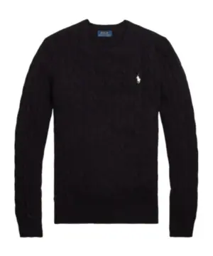 Polo Ralph Lauren Cable-knit Logo Sweater - Black