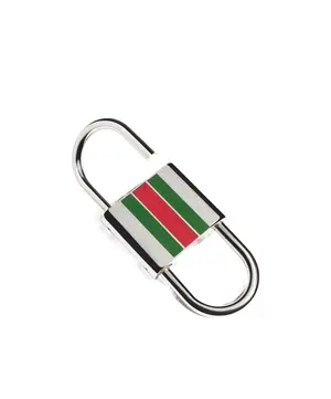 Gucci Keychain With Web Enamel