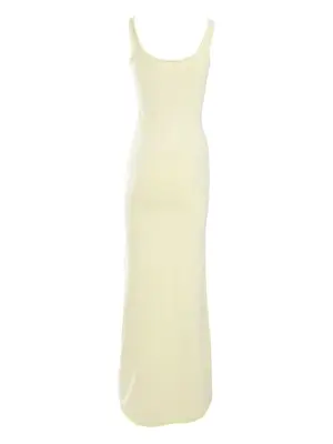 Off-White Sleeveless Logo Maxi Dress