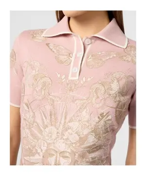 Philipp Plein Embroidered Butterfly Collared Mini Dress