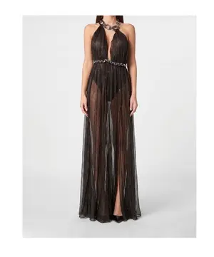 Philipp Plein Chain-detail Maxi Dress