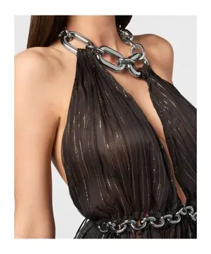 Philipp Plein Chain-detail Maxi Dress