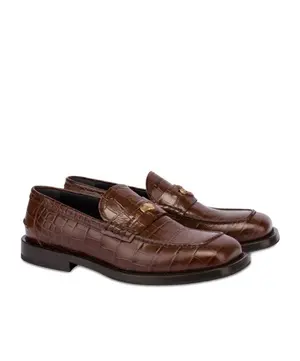 Moschino Croc-embossed Loafers