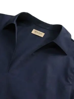 Woolrich V-neck Poplin Dress With Long Sleeves