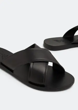 ANCIENT GREEK SANDALS Thais Flat Leather Sandals