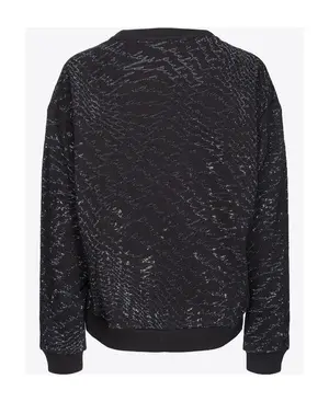 Pinko Crystal-embellished Crew-neck Sweatshirt