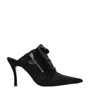 DIESEL® D Venus Pocket Heeled Mules - Black