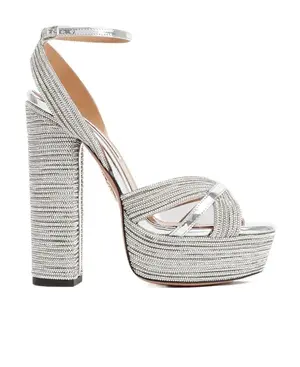 AQUAZZURA Ari 150mm Platform Sandals - Gray