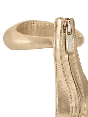 GIANVITO ROSSI Metallic Leather Strap Sandals