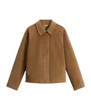 Woolrich Corduroy Overshirt With Lapel Collar
