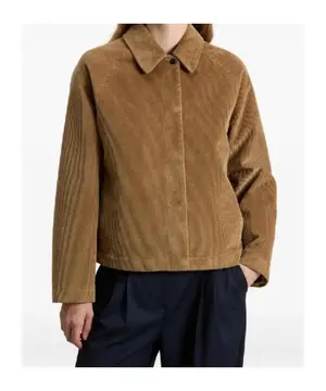 Woolrich Corduroy Overshirt With Lapel Collar