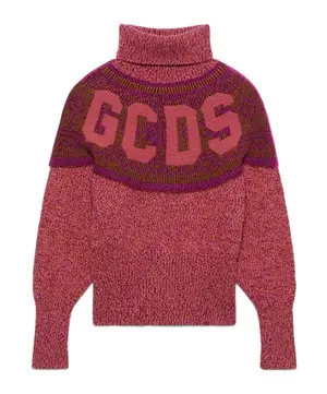 Gcds Turtleneck Knit Jumpers - Red