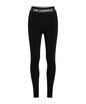 Karl Lagerfeld Logo-tape Leggings - Black