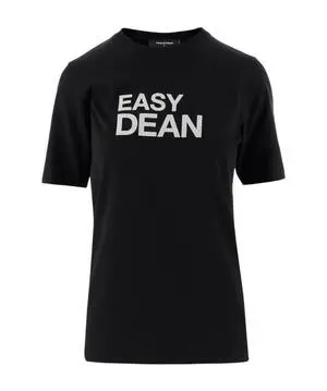 Dsquared2 Easy Dean" Slogan Print T-shirt - Black