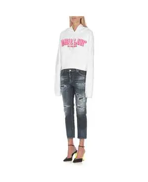 Dsquared2 Logo Printed Drawstring Hoodie