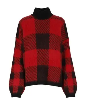 Woolrich Checked-intarsia Knitted Jumper - Red