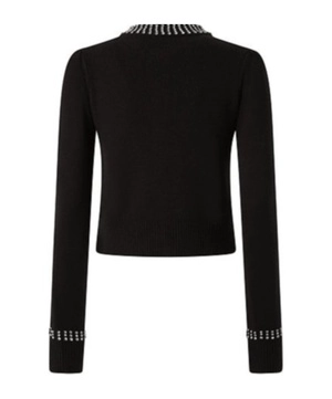 Pinko Embellished Neck Knitted Cardigan