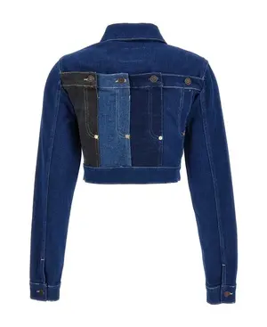 Moschino Panelled Cropped Denim Jacket