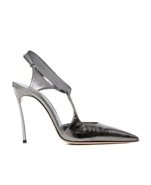 Casadei Super Blade Melody 100mm Metallic Pumps - Gray