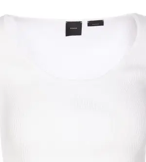 Pinko U-neck Ribbed-knit Top