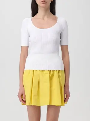 Pinko U-neck Ribbed-knit Top