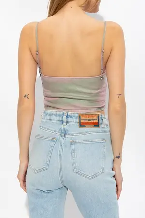 DIESEL® De-fulvy-s Cropped Denim Top