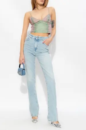 DIESEL® De-fulvy-s Cropped Denim Top