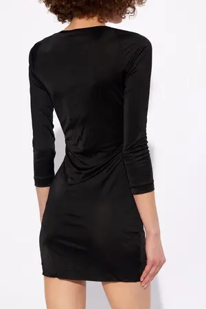 Dsquared2 Crewneck Mini Dress With Decorative Neckline Detail