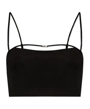 Dsquared2 Spaghetti Strap Cropped Top - Black