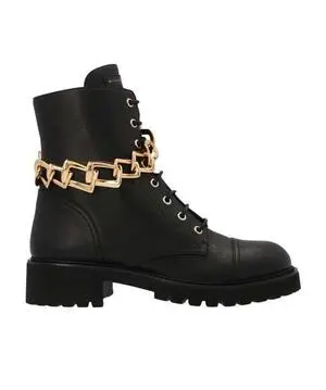 GIUSEPPE ZANOTTI Chain-link Zipped Boots - Black