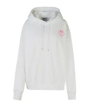 Moschino Logo Printed Drawstring Hoodie
