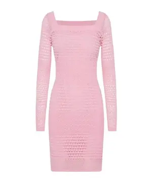 TOM FORD Open-knit Square-neck Minidress