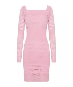 TOM FORD Open-knit Square-neck Minidress