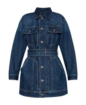 DIESEL® De-flaminia Belted Denim Jacket - Blue